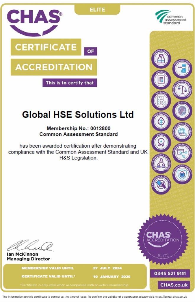 CHAS Elite Accreditation - Global Passive Fire | Fire Safety Experts